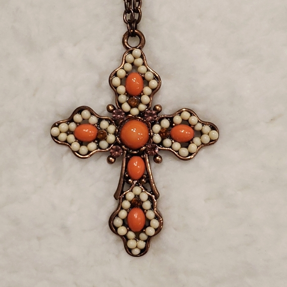 Yousi | Jewelry | Vintage Yousi Beaded Cross Necklace | Poshmark